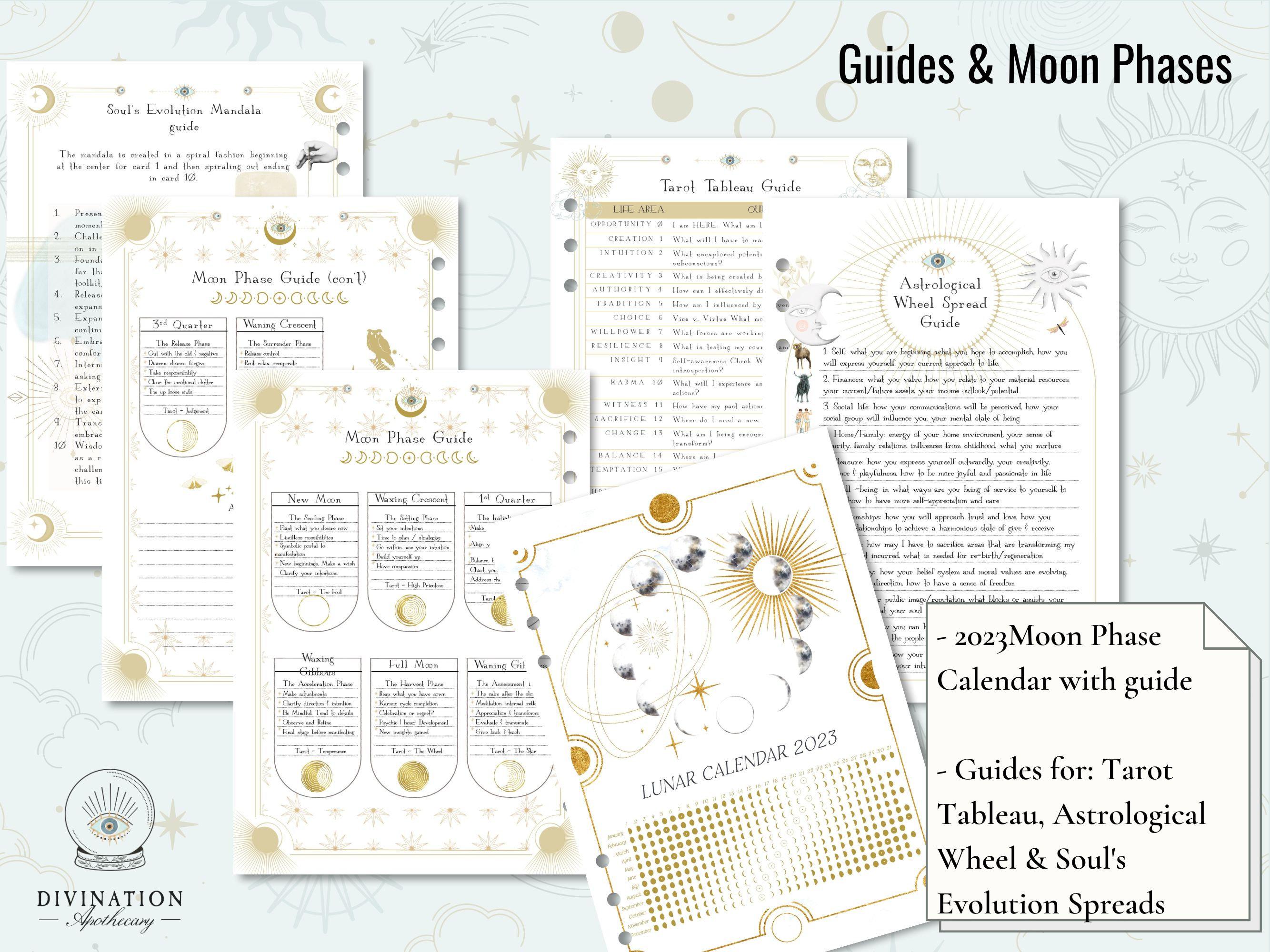 Printable Tarot Journal With Tarot Spreads, Card Reading Notes, Tarot ...