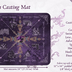 Charm Casting Mat, Dice Casting Mat, Royal Purple, Divination Mat - Etsy