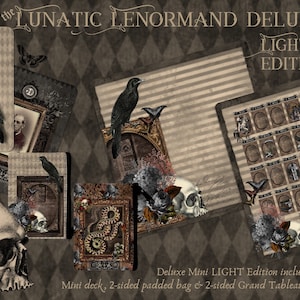 Lunatic Lenormand Deluxe Kit, Includes, Mini Size Lenormand Deck, Grand ...