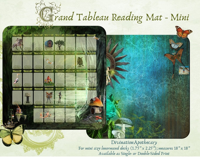Grand Tableau Reading Mat MINI Lenormand Reading Tarot - Etsy