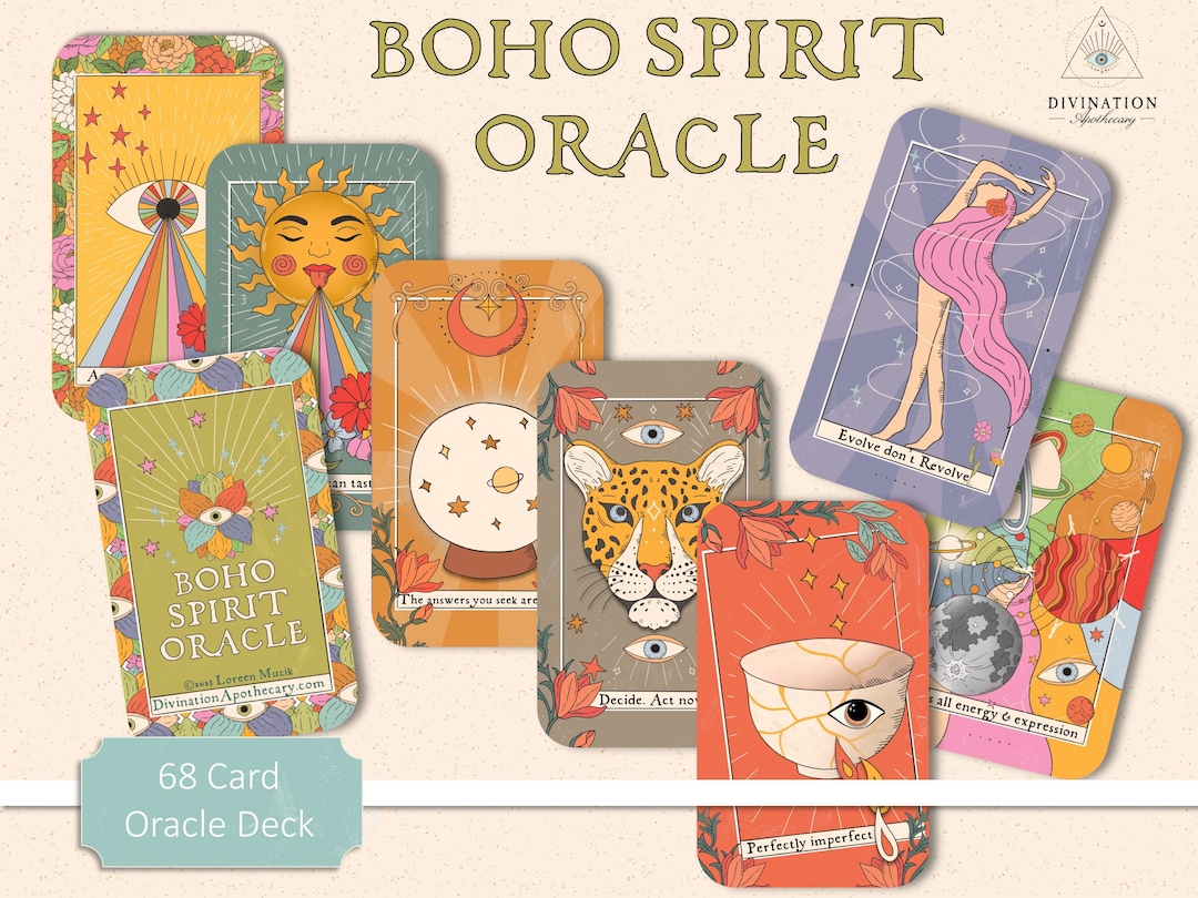 The Boho Spirit Oracle Deck, Joyful, Colorful Oracle Cards for ...
