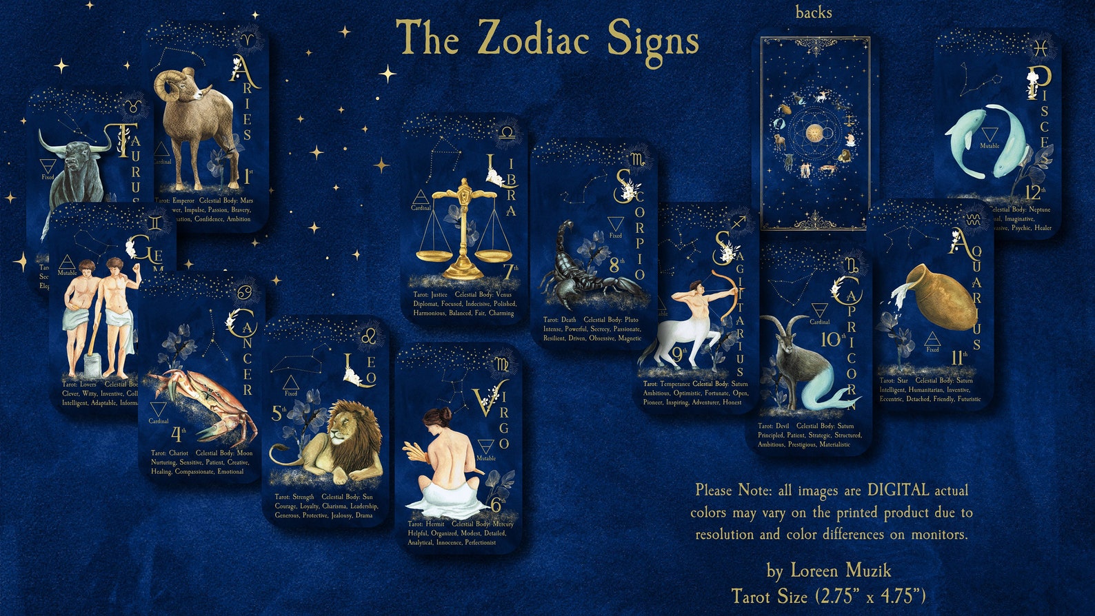 Celestial Fortune Astrology Oracle Deck Tarot Size Oracle - Etsy