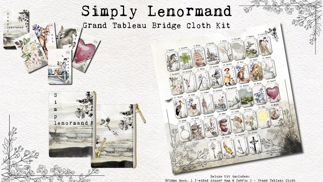 Simply Lenormand Grand Tableau Kit, Lenormand Deck, Grand Tableau ...