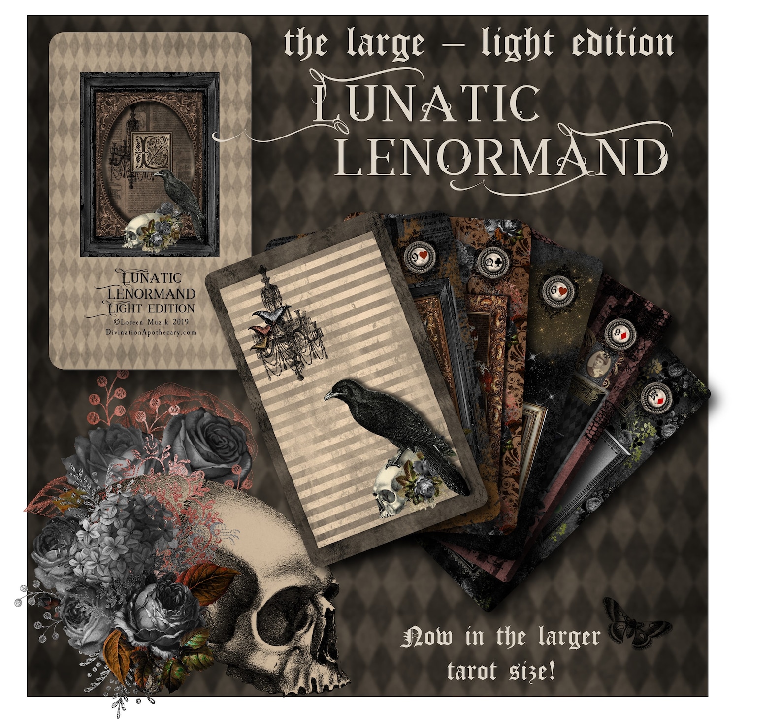 Lunatic Lenormand Deck Tarot Size Lenormand Cards Oracle | Etsy