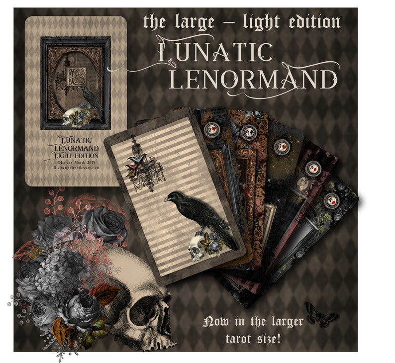 Lunatic Lenormand Deck, Tarot Size Lenormand Cards, Oracle Cards - Etsy
