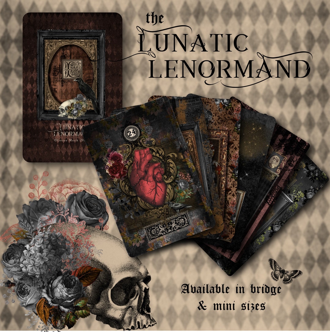 Lunatic Lenormand Deck, Bridge and Mini Size Lenormand Cards, Oracle ...
