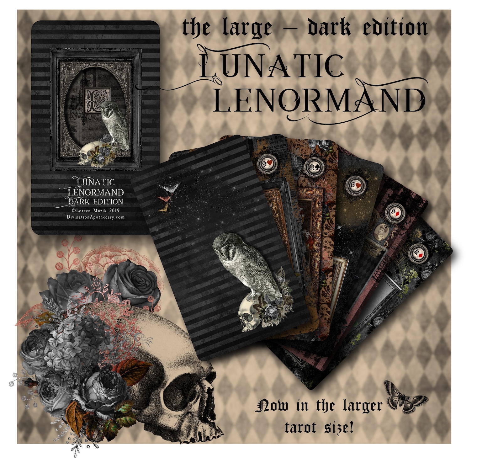 Lunatic Lenormand Deck Tarot Size Lenormand Cards Oracle | Etsy