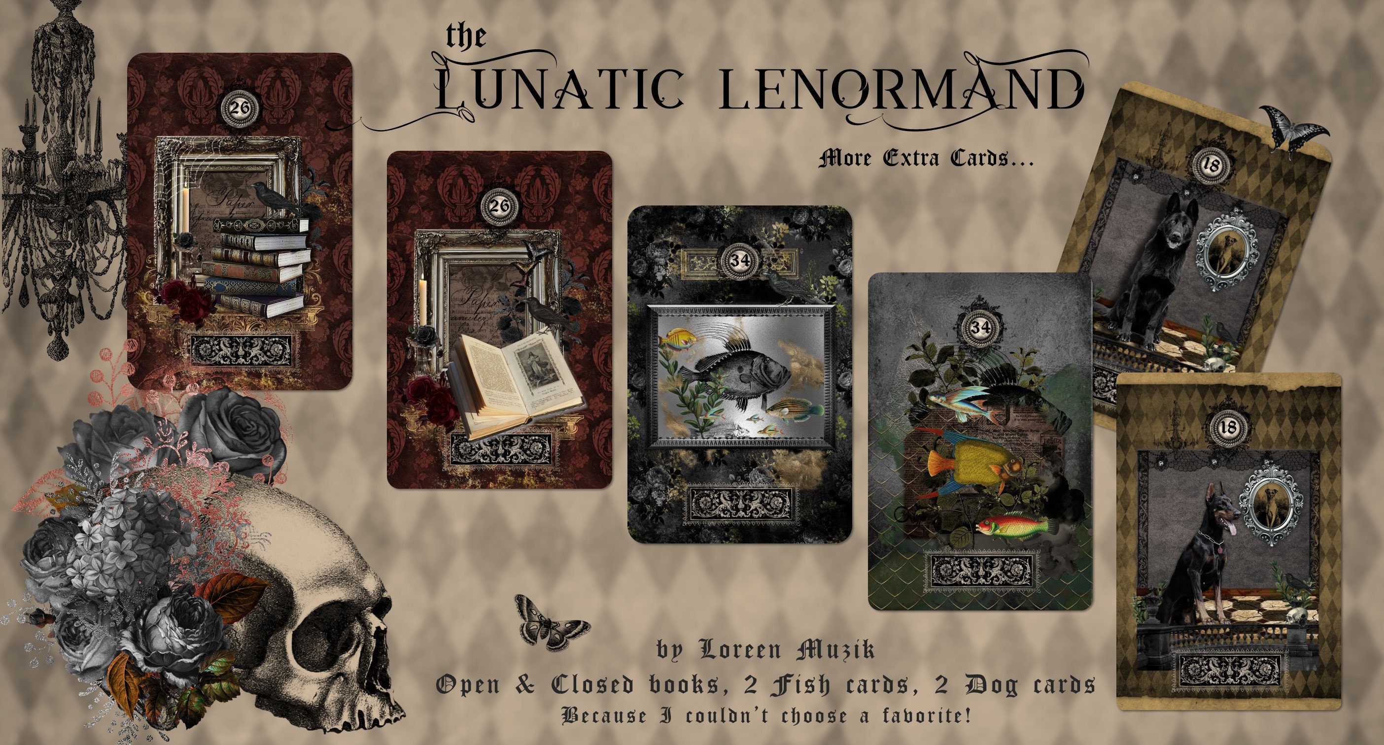 Lunatic Lenormand Deck Bridge and Mini Size Lenormand Cards - Etsy Canada