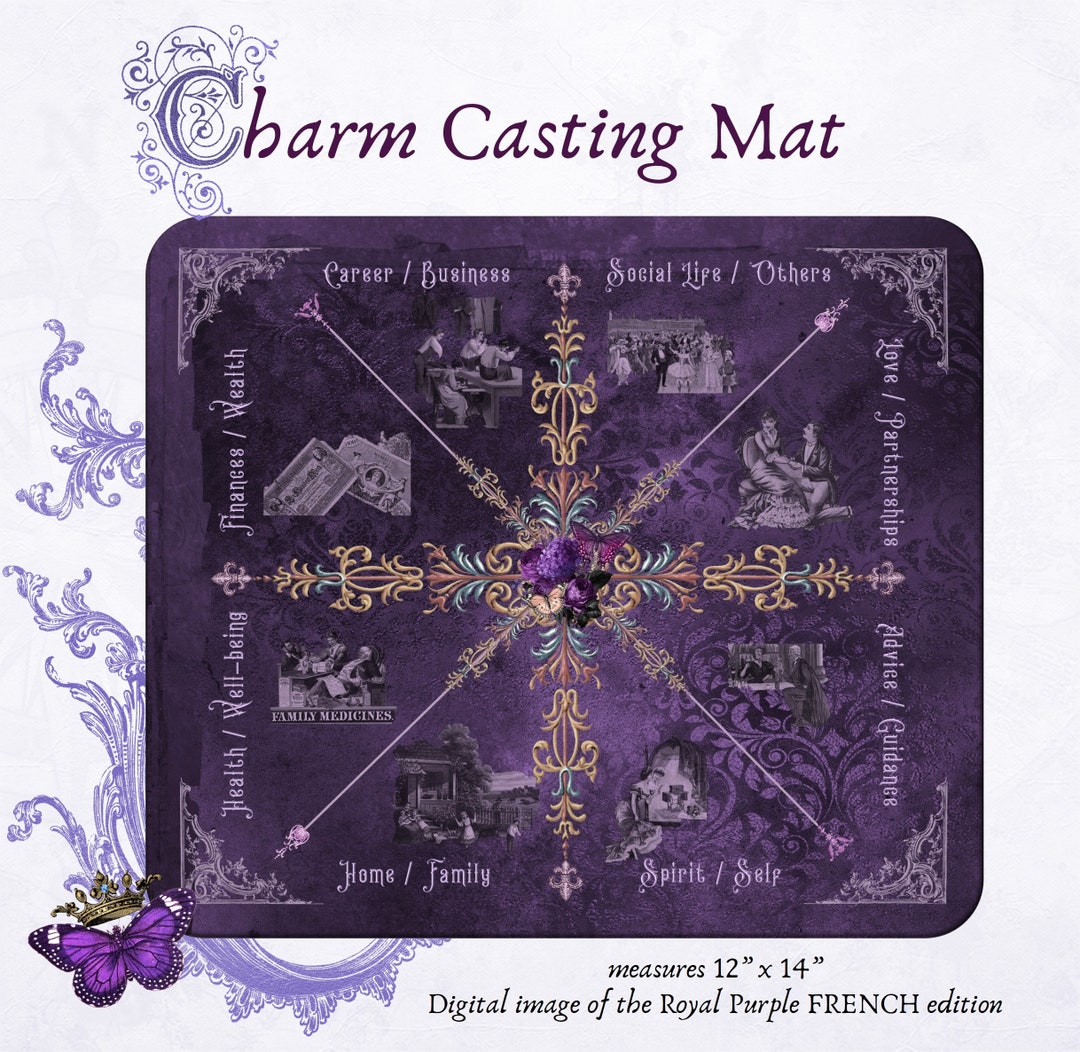 Charm Casting Mat, Dice Casting Mat, Royal Purple, Divination Mat - Etsy