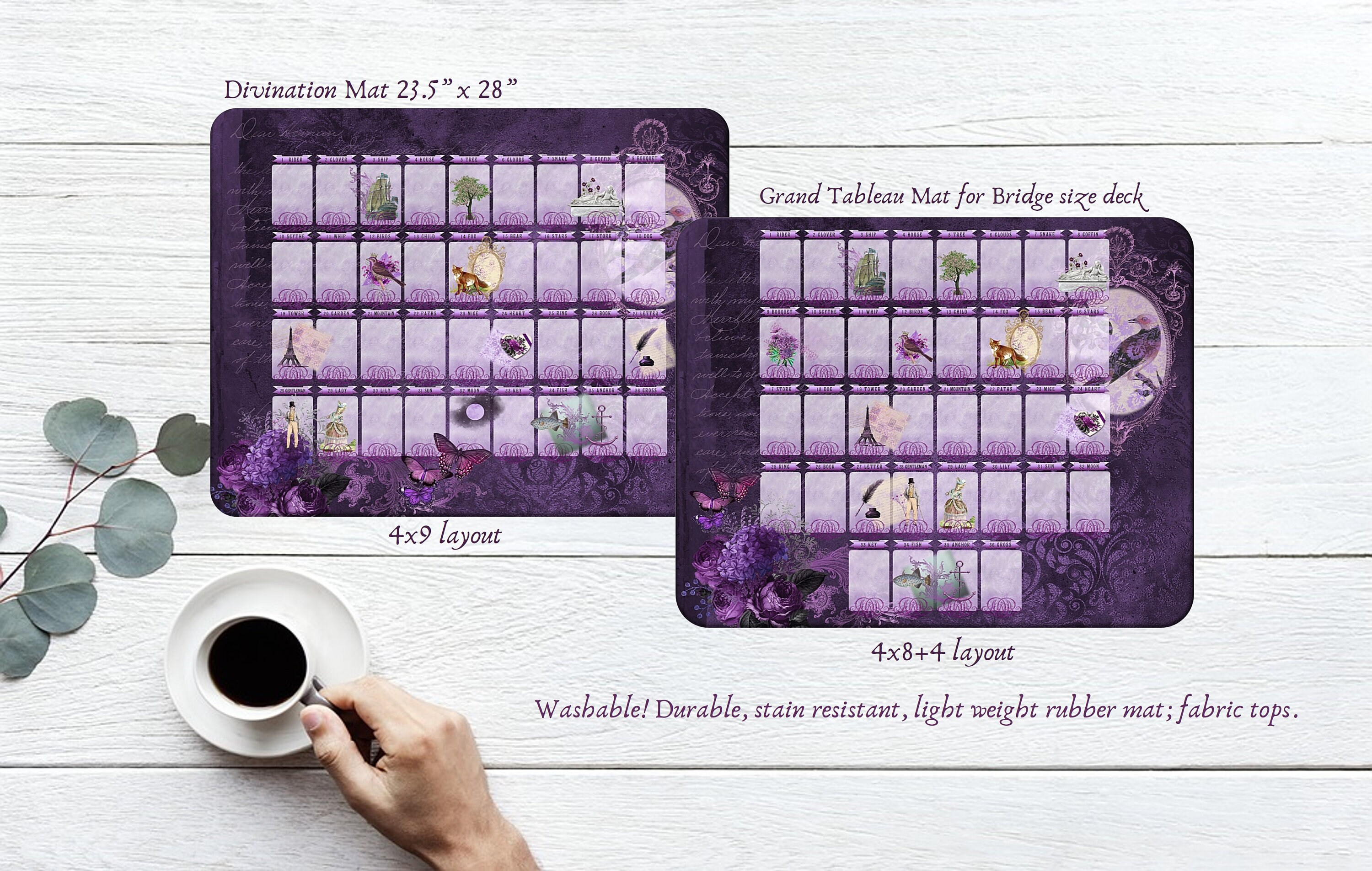 Grand Tableau Reading Mat Lenormand Reading Mat Tarot Cloth | Etsy