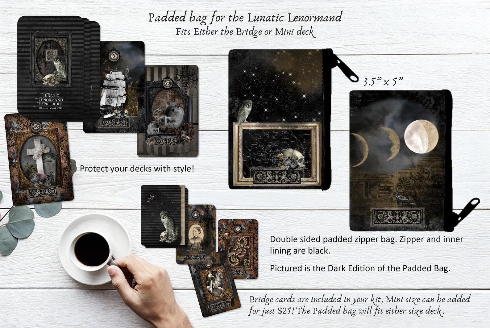 Lunatic Lenormand Deluxe Kit Includes Bridge Size Lenormand | Etsy