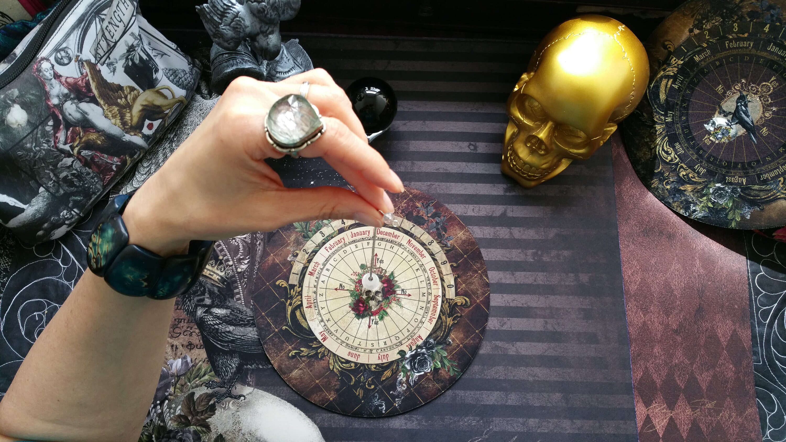 Gothic Spirit Board, Pendulum Mat, Divination Tool - Etsy