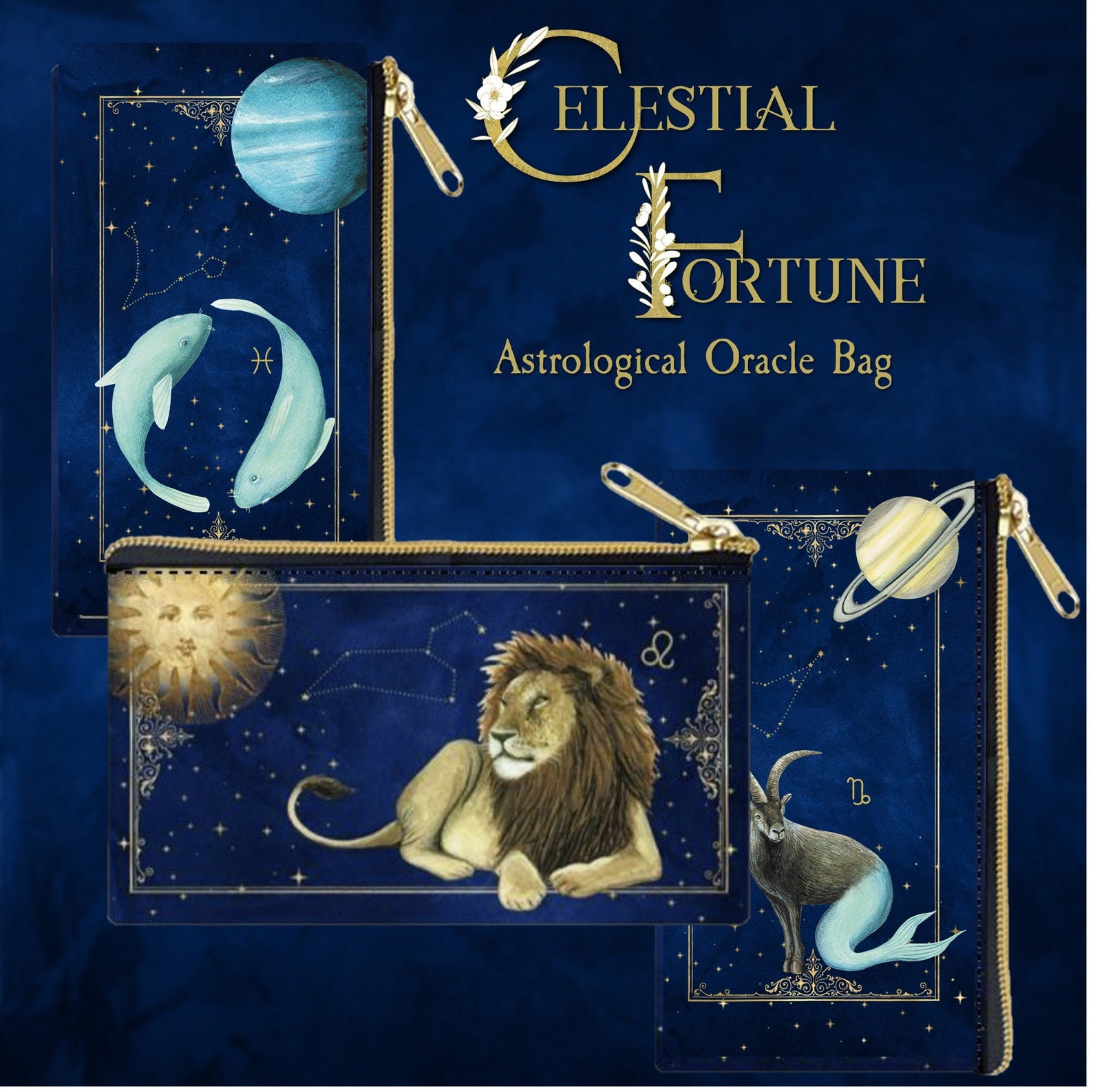 Astrology Tarot Bag, Zodiac Sign Oracle Bag, Oracle Card Bag, Tarot ...