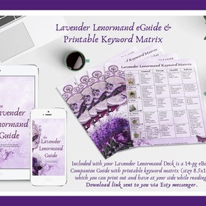 Lavender Lenormand - Bridge Size Lenormand Deck - Mini Size Lenormand ...