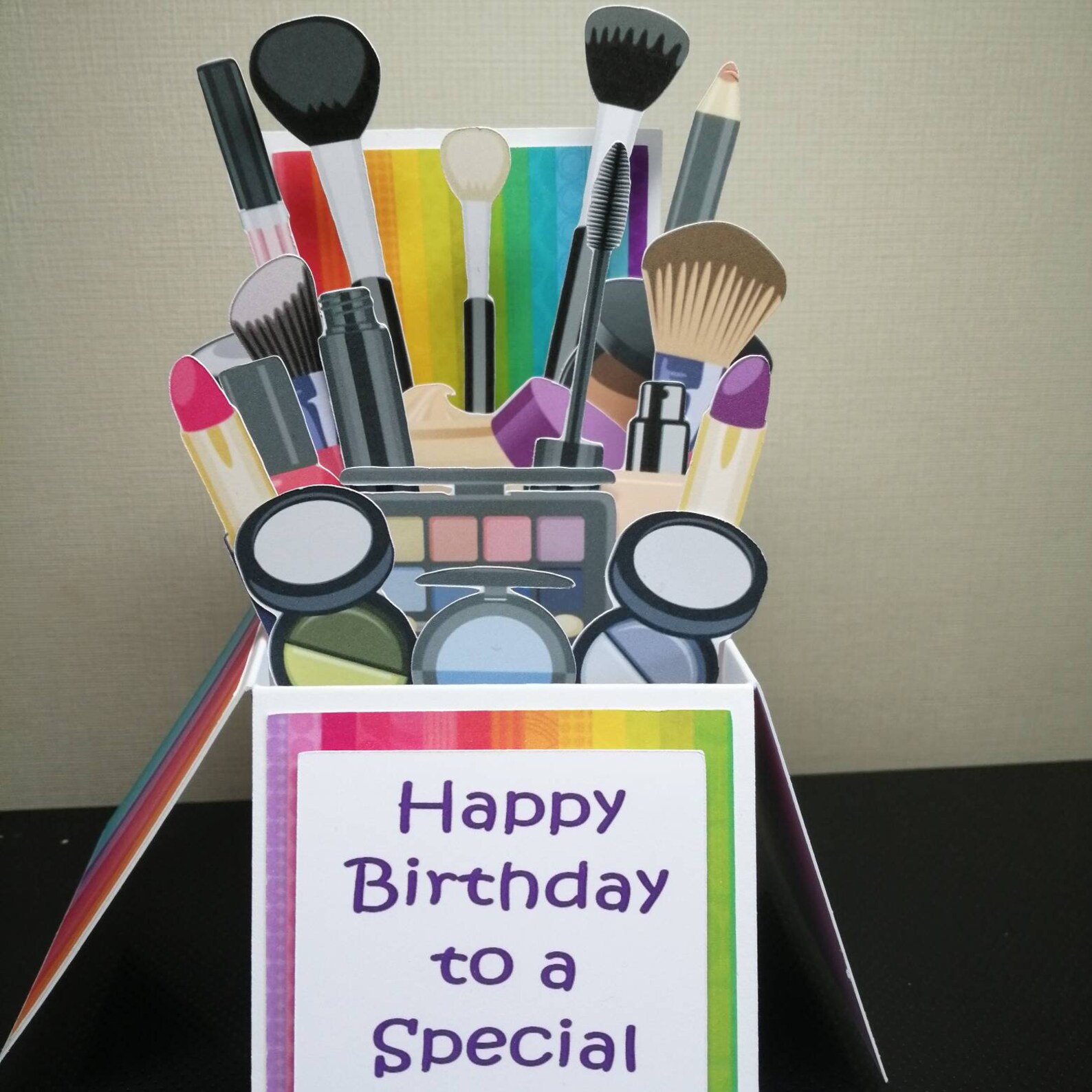 Makeup Pop up Box Card Teenage Cardtween Birthday Card - Etsy