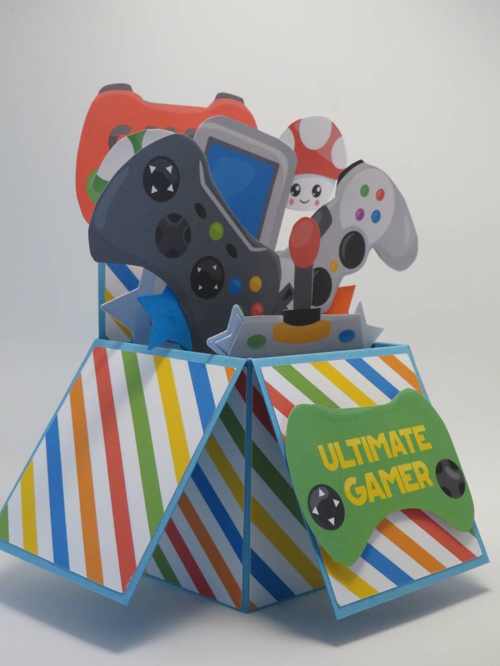 Gaming Pop up Box Card Computer Games Card Video Games Teen - Etsy