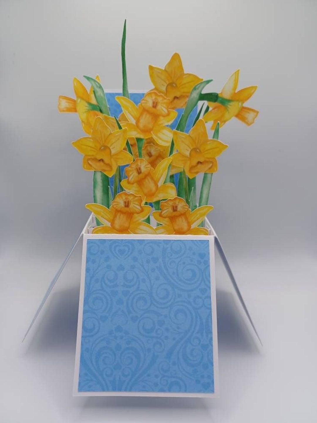 Daffodil Pop up Box Card, Thank You , Teacher , Spring, Mother's Day ...