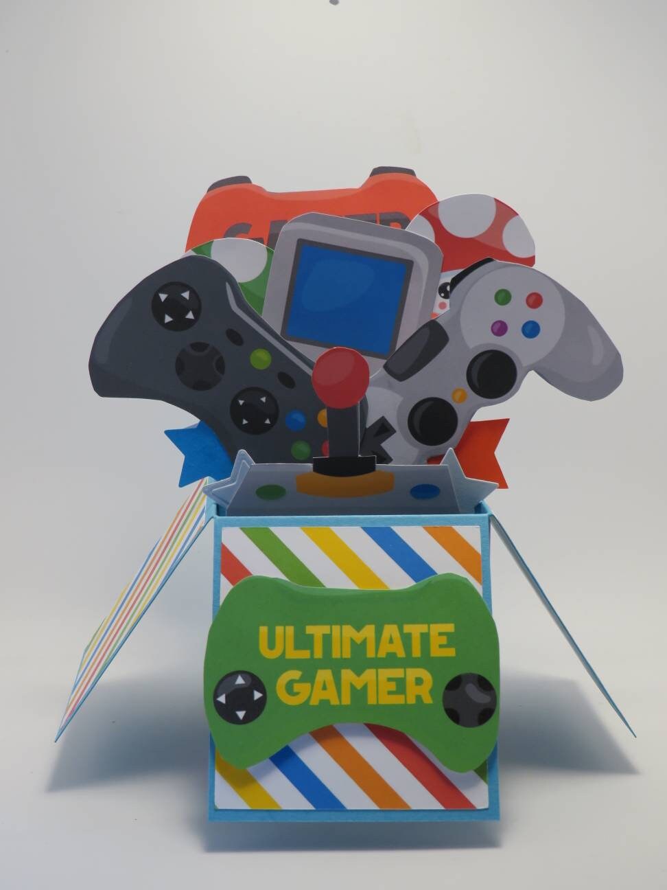 Gaming Pop up Box Card Computer Games Card Video Games Teen - Etsy