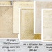 12 Pg Vintage old Documents Set 5 A4 Letter Size Printable Junk Journal ...