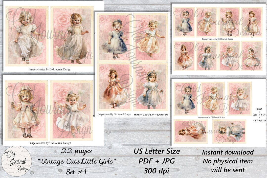 22 Pg little Girls Set 1 US Letter Vintage - Etsy