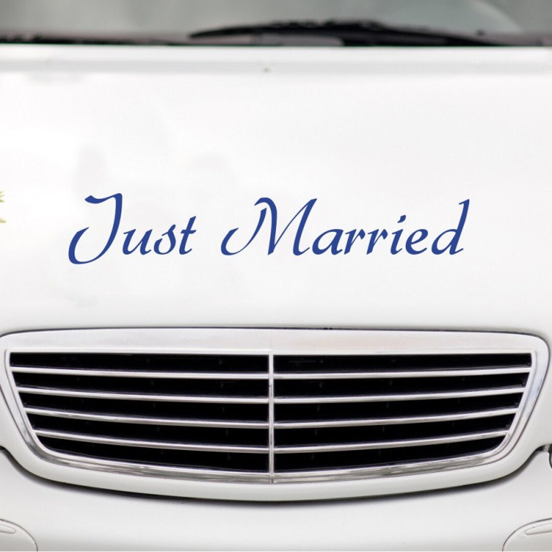 Bumper Sticker just Married for the Wedding Gift - Etsy
