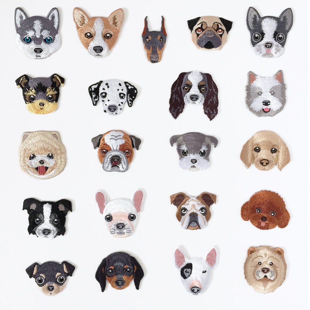 Dog Breed Puppy Fur Baby Iron Sew on Patch Badge Denim Bag Denim Party ...