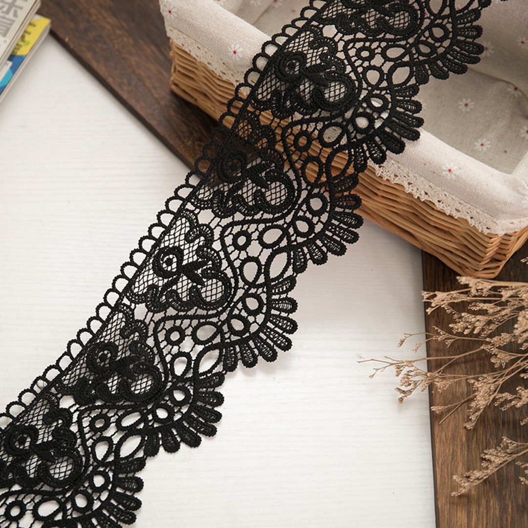 9 COLOURS! Embroidered Venise Lace Edging TRIM Sewing Craft Upholstery ...