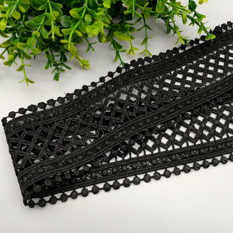 Crocheted Lace Fabric Trim Dress Clothes Sewing Edging Trimming Craft ...
