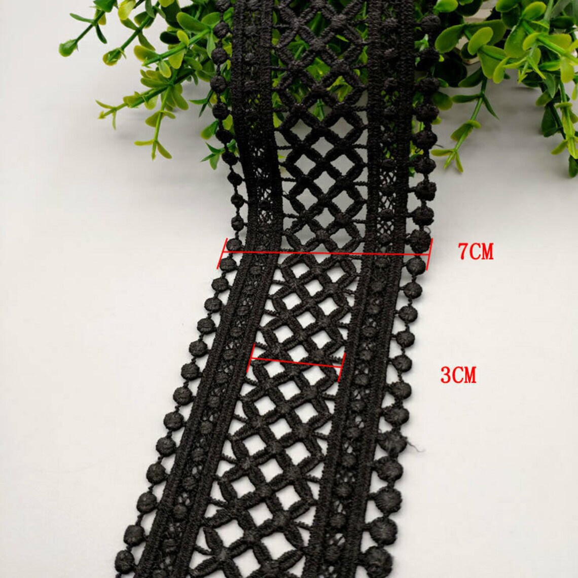 Crocheted Lace Fabric Trim Dress Clothes Sewing Edging Trimming Craft ...