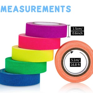 UV Neon Tape - 6 Colour Pack for Use With UV / Black Light | Neon Party ...