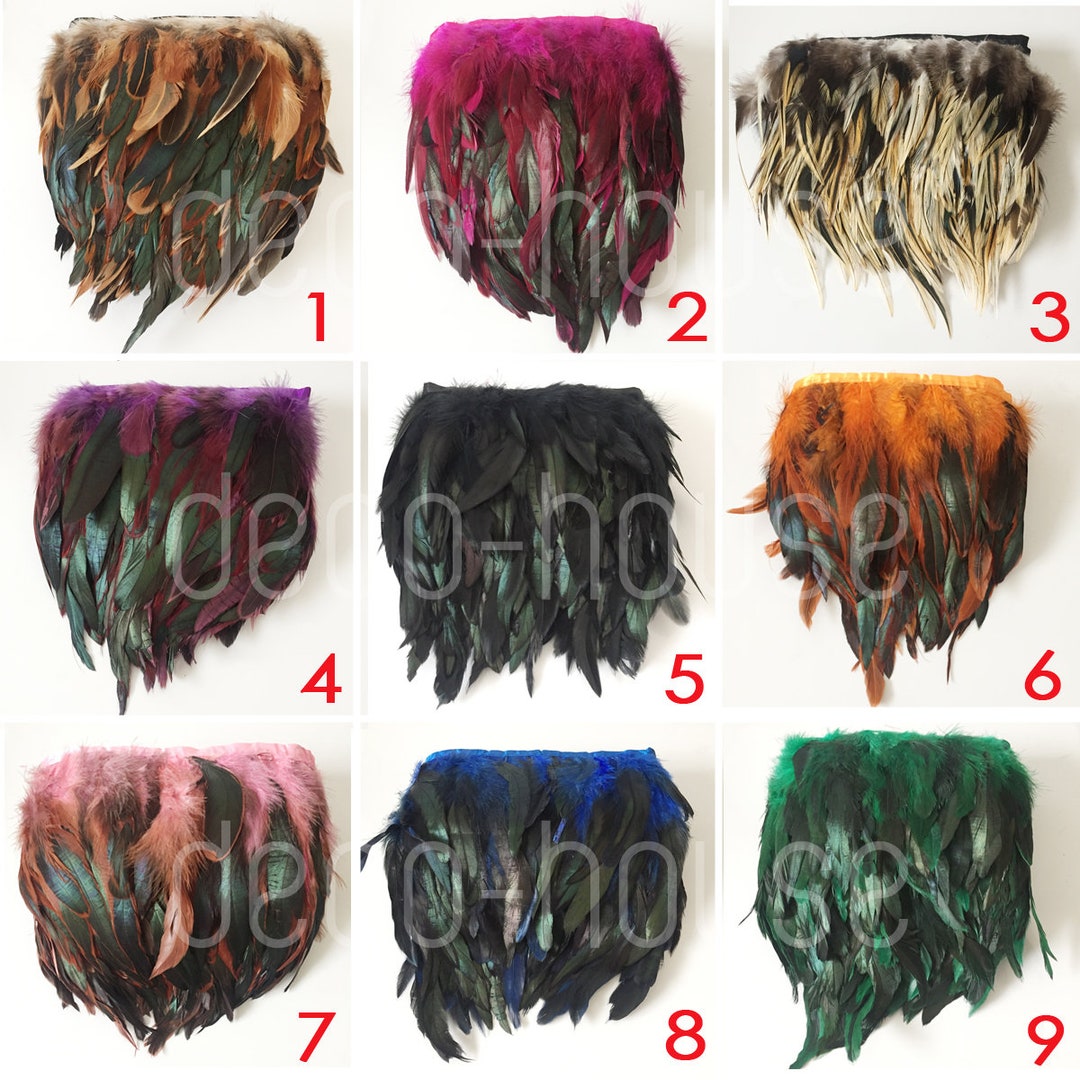 Hahn Seltene Hackle Federn Coque Fringe Craft Trim Nähen Kostüm ...