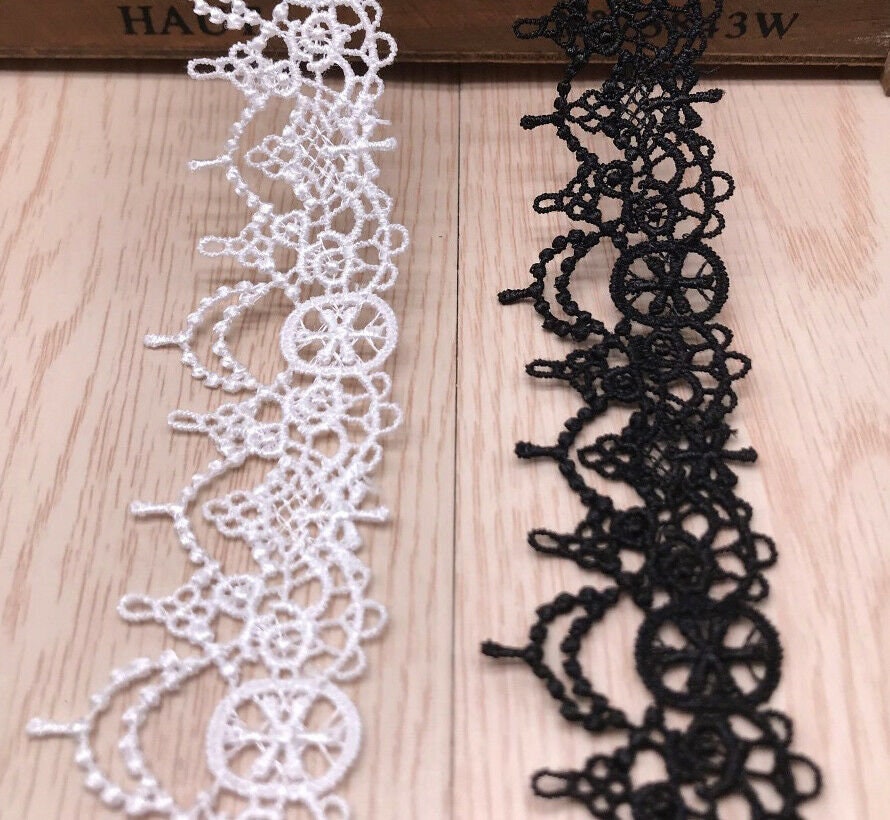 Gothic Fine Embroidered LACE TRIM Sewing Ribbon Craft Bridal | Etsy