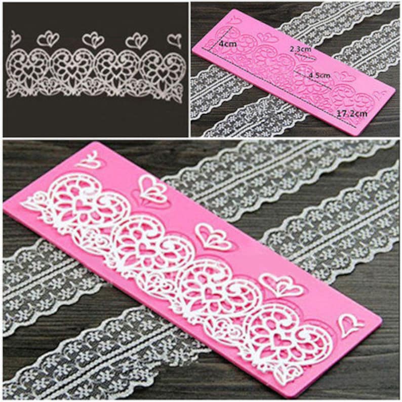 Flower Lace Silicone Fondant Icing Mould Wedding Cake Mold Decoration ...