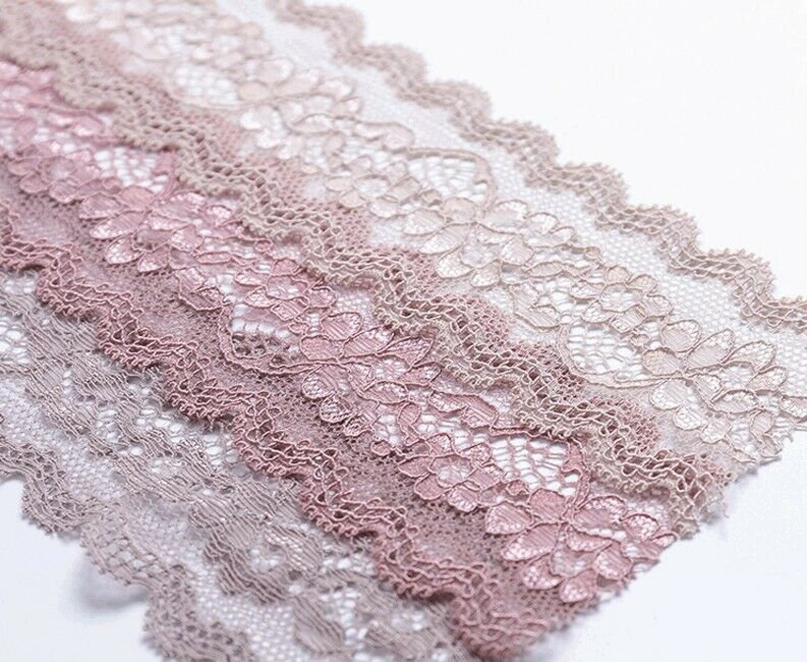 ELASTIC Stretch LACE TRIM Sewing Ribbon Craft Dress Lingerie Bridal ...