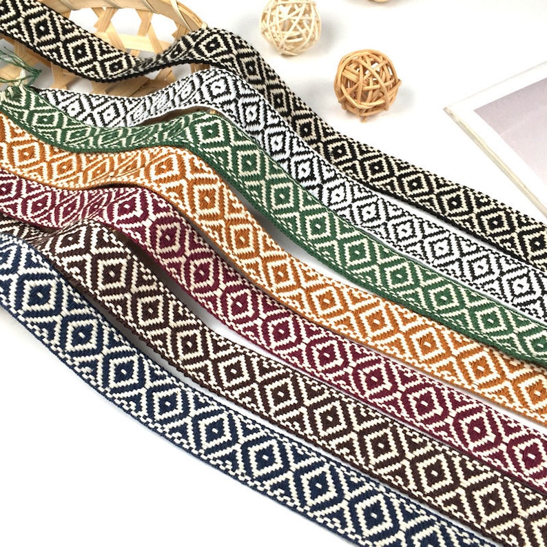 Double Sided Ethnic Jacquard Bohemian Trim Ribbon Braid Craft Sewing ...