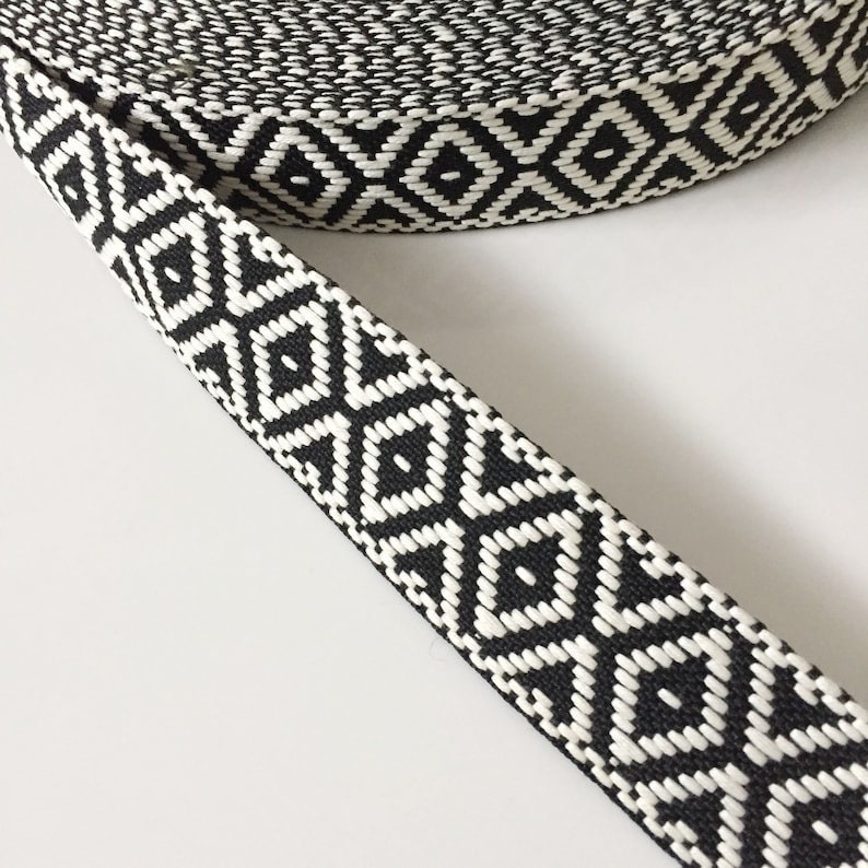 Geometric Embroidered Ribbon Trim - Scandi Boho Jacquard, 4cm Wide - Etsy