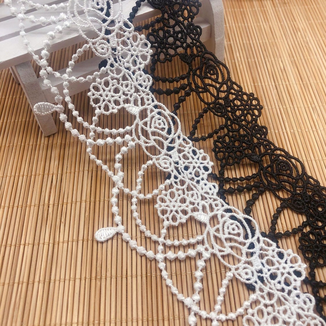 Gothic Art Deco Fine Delicate LACE TRIM Sewing Ribbon Craft - Etsy