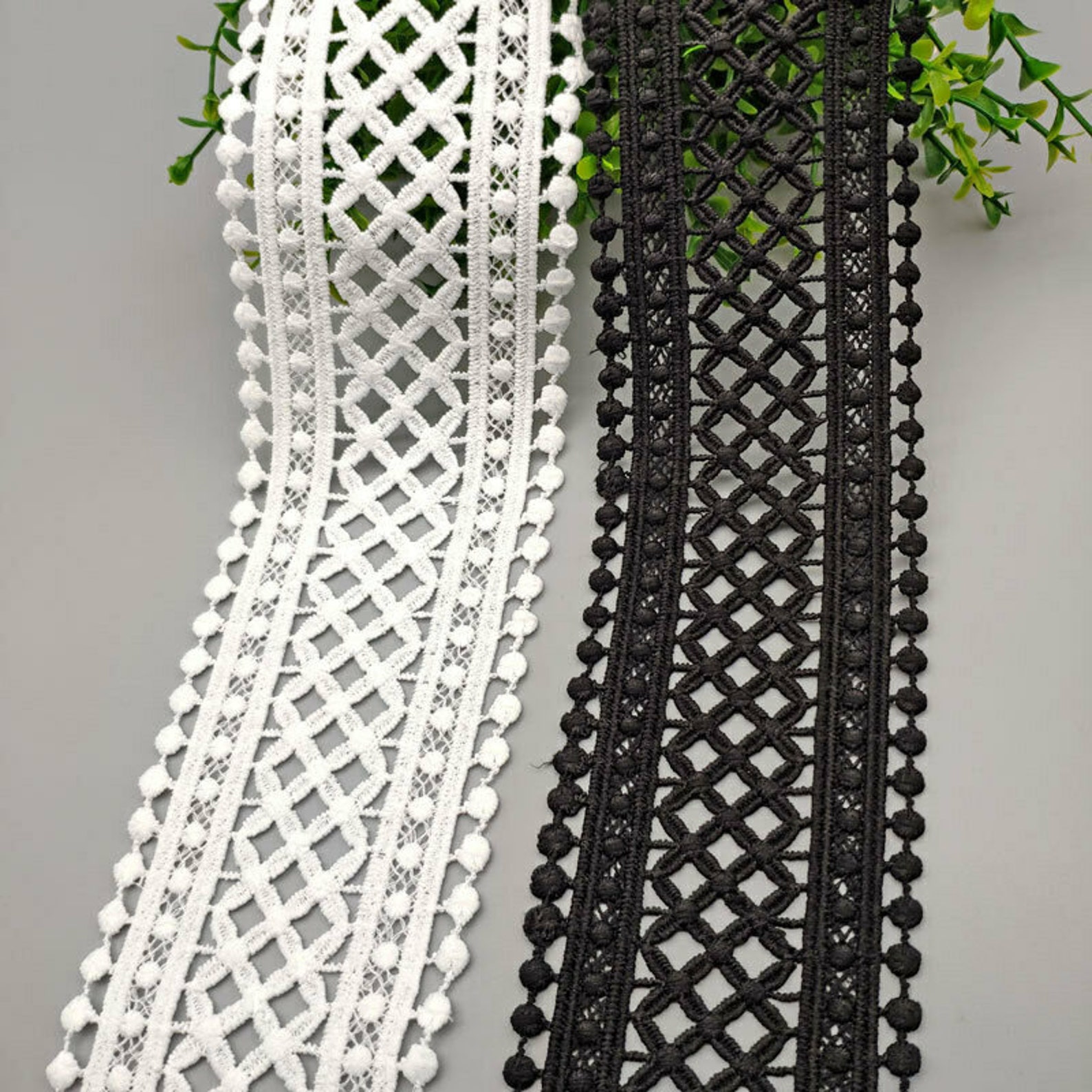 Crocheted Lace Fabric Trim Dress Clothes Sewing Edging Trimming Craft ...