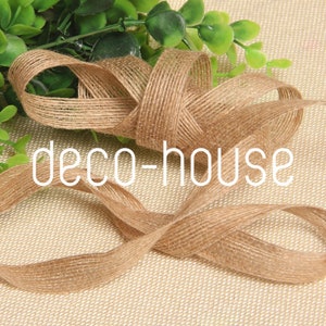 10M Natural Jute Hessian Burlap Ribbon Rustic Wedding Floristry Cake ...