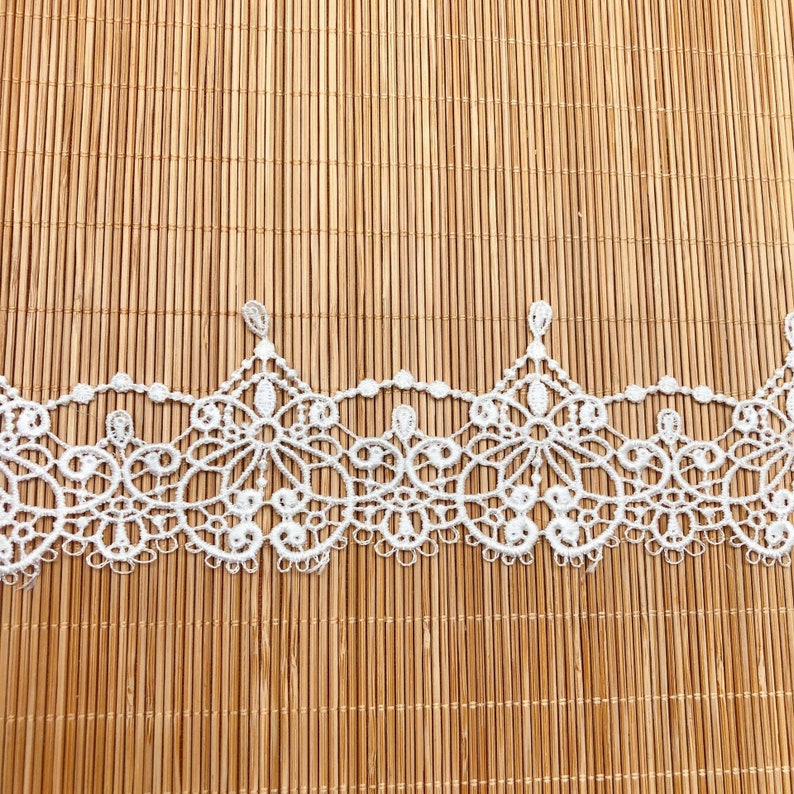 Gothic Hearts Art Deco Fine Embroidered LACE TRIM Sewing Ribbon Craft ...
