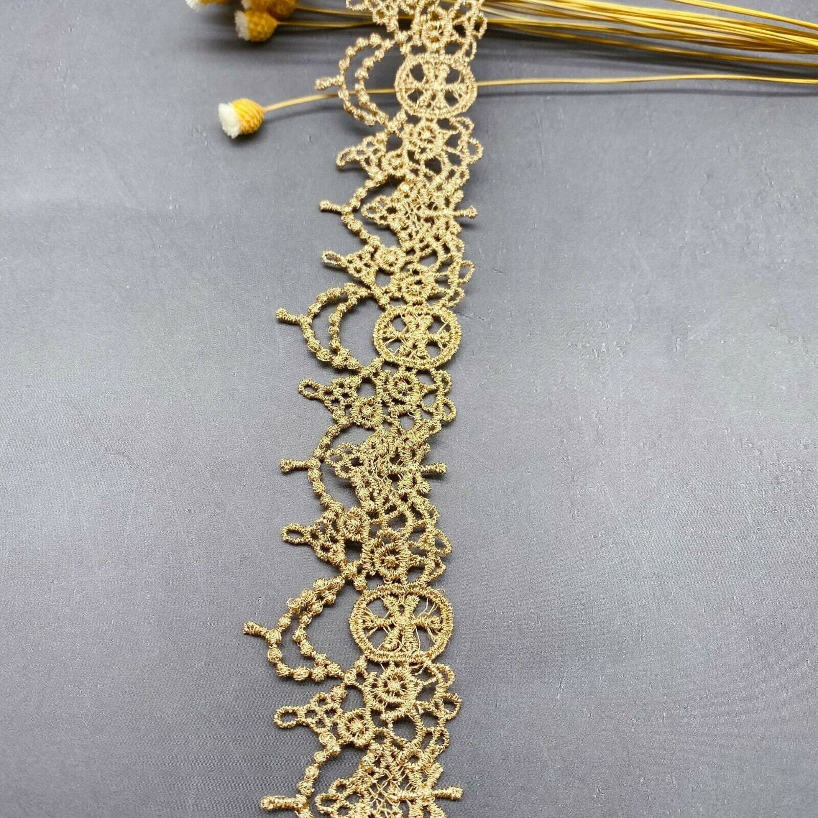 Gothic Fine Embroidered LACE TRIM Sewing Ribbon Craft Bridal | Etsy