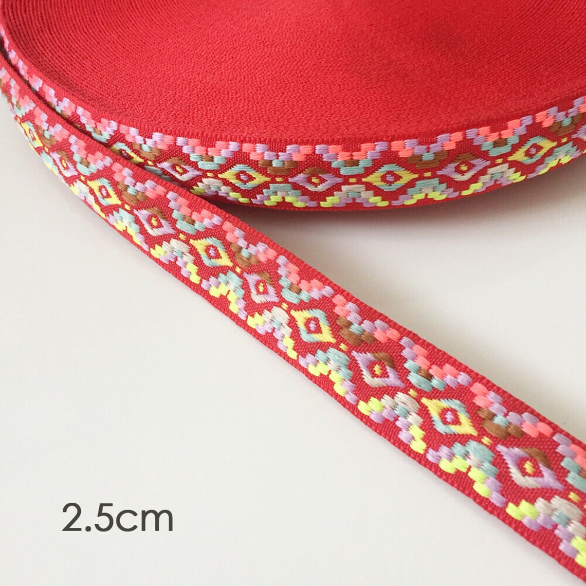 Ethnische Jacquard Boho Trim Ribbon Braid Craft Nähen Hut gestickt ...
