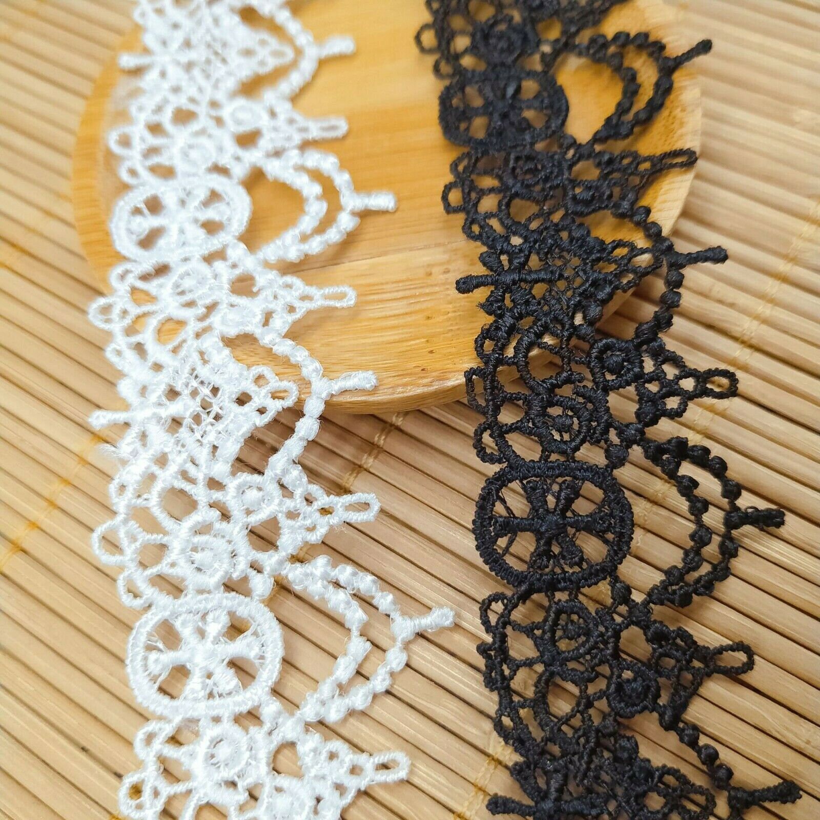 Gothic Fine Embroidered LACE TRIM Sewing Ribbon Craft Bridal Dress C1 ...