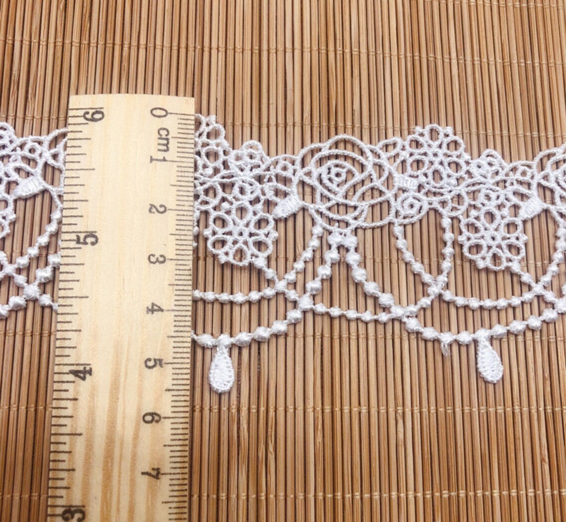 Gothic Art Deco Fine Delicate LACE TRIM Sewing Ribbon Craft Dress C35 ...