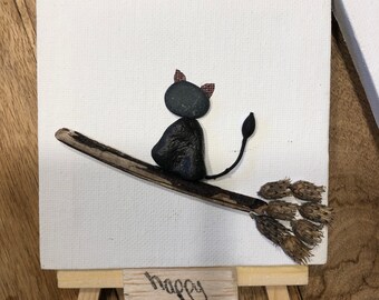 SIAMESE CAT Witch Art Sign Kitchen HALLOWEEN From Original Painting by ...