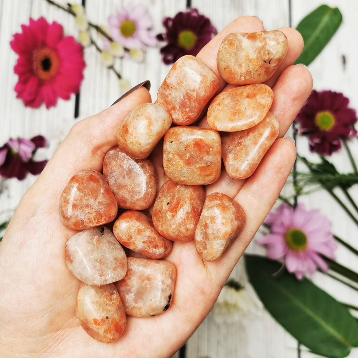 Sunstone Crystals Tumbled Sunstone Sunstone Tumblestones | Etsy
