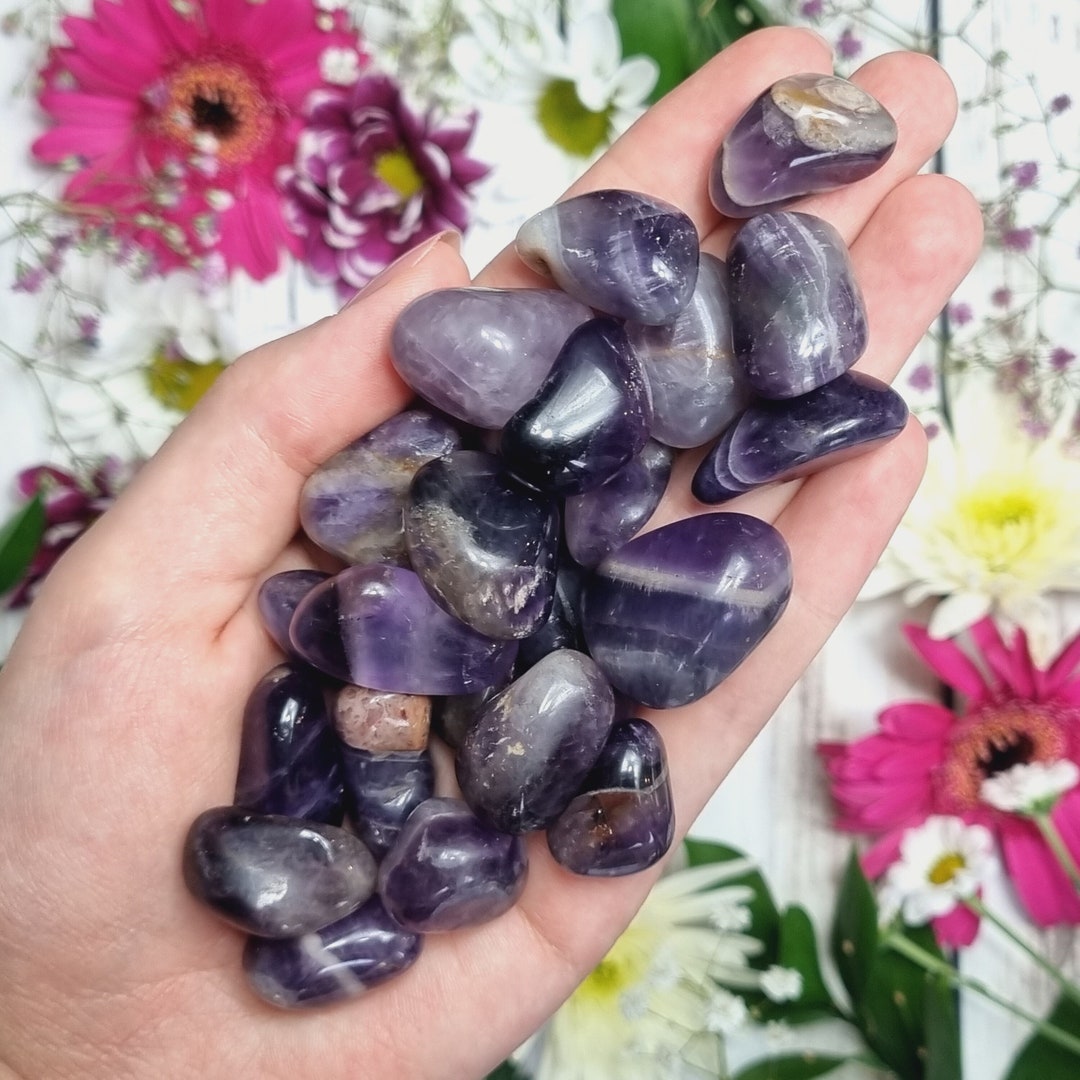 10 X Dark Amethyst Tumblestones Wholesale Amethyst Tumble Stone ...