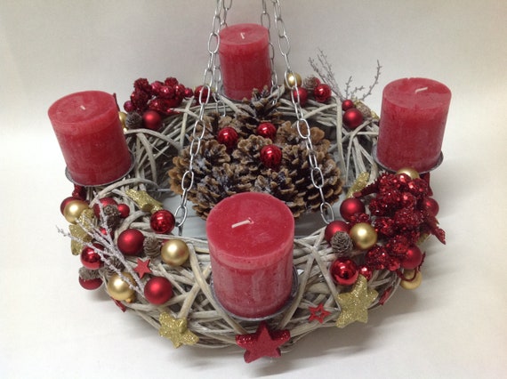 Traditional German Advent Wreath - An Advents Kranz to Count the ...