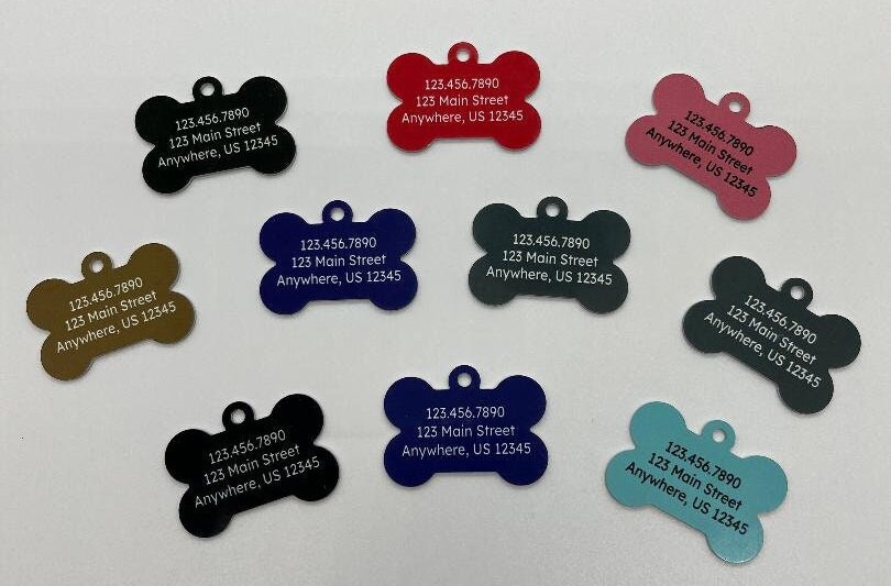 Fully Customizable Color Dog Bone Pet Tag BUY 3 & GET 1 FREE - Etsy