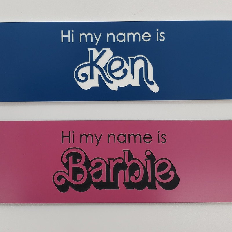Barbie Nametag - Etsy